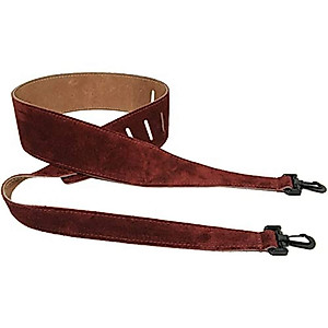 Perris Leathers P25SBJ-210 2.5-Inch Soft Suede Banjo Strap,Brown