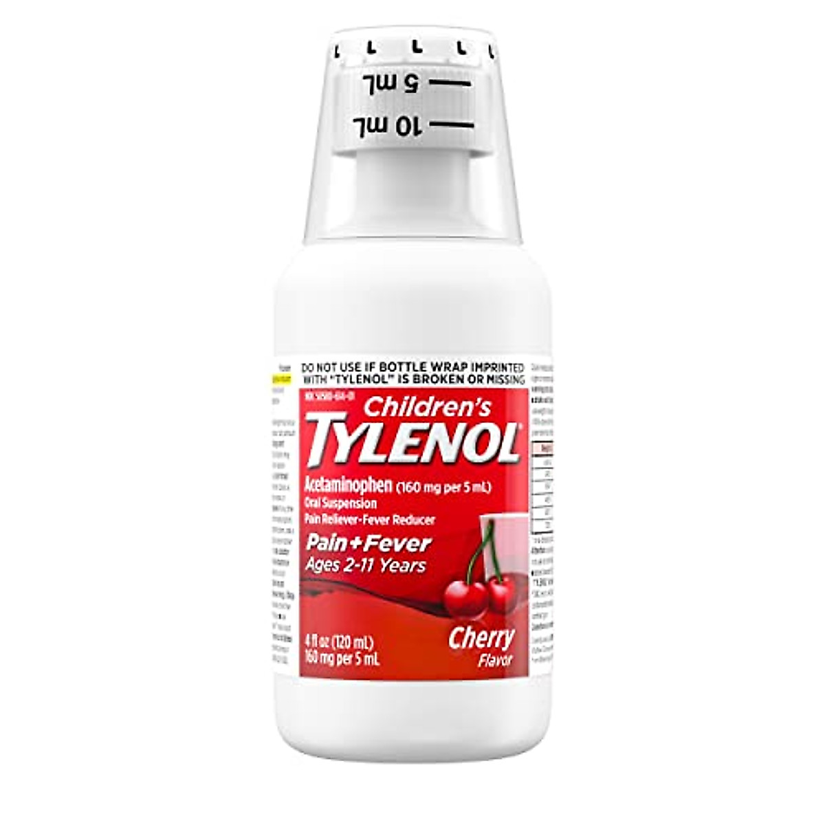 Tylenol Children's Oral Suspension Medicine with Acetaminophen, Cherry, 4 Fl Oz