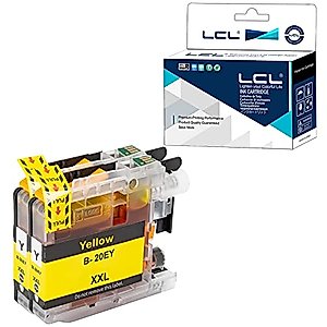 LCL Compatible Ink Cartridge Replacement for Brother LC20E LC20EY XXL MFC-J5920DW MFC-J775DW MFC-J985DW (2-Pack Yellow)