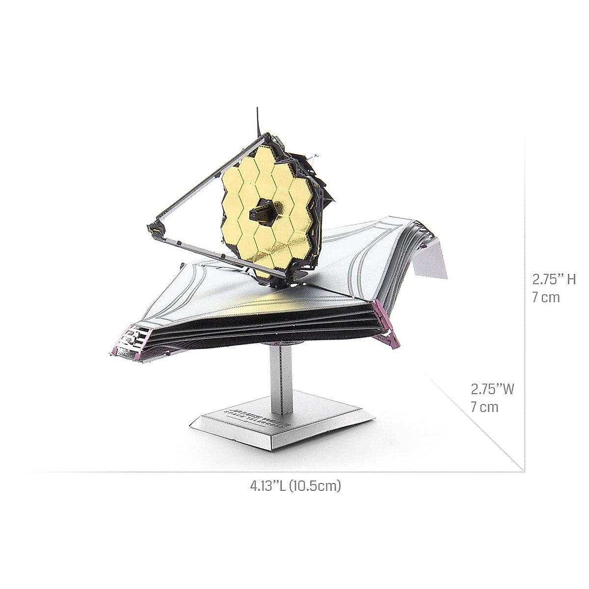 Fascinations Metal Earth James Webb Space Telescope 3D Metal Model Kit Bundle with Tweezers