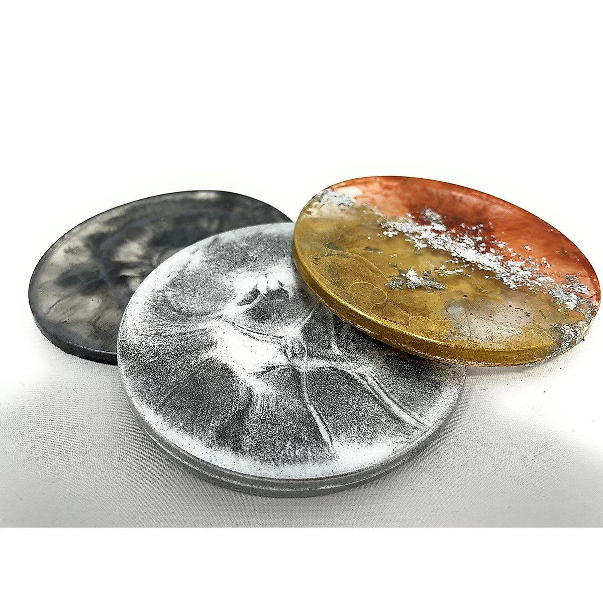 Silver Alcohol Ink for Resin - Metallic Alcohol Ink Silver Color 4-Ounce for Epoxy Resin, Tumblers, Resin Art, Alcohol Ink Paper, Silver Pigment Ink, 3 Pixiss Needle Tip Applicator Bottles and Funnel