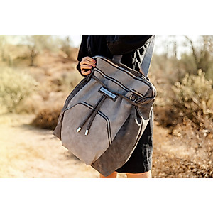 Petunia Pickle Bottom Cinch Convertible Backpack - Baby Bag - Baby Diaper Bag for Parents - Baby Backpack Diaper Bag - Stylish, Spacious, Secure Backpack for Busy Modern Moms & Dads - Pewter