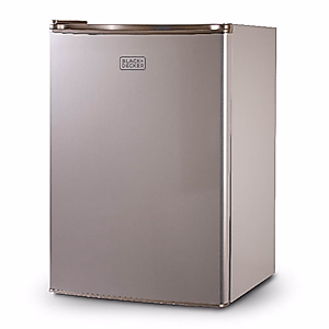 BLACK+DECKER BCRK25V Compact Refrigerator Energy Star Single Door Mini Fridge with Freezer & EM031MB11 Digital Microwave Oven with Turntable Push-Button Door, Child Safety Lock