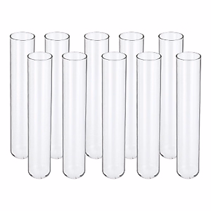 PATIKIL 80ml Test Tubes, 15pcs 6.5x1.18in Glass Clear Round Bottom Test Tube Containers for Bead Party Candy Bath Salt Storage Scientific Experiment Plant Propagation