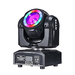 Mini Moving Head DJ Light LED 60W Beam Moving with Halo Effect RGBW 4in1 Dj Light Beam Moving Heads Lights Super Bright Led Dj Spot Light DMX Control