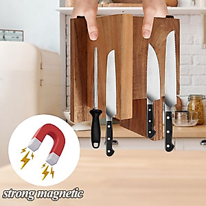 Uniharpa Home Kitchen Magnetic Knife Block, Knife Holder Magnetic Stands with Strong Enhanced Magnets & Anti Slip Feet, Multifunctional Storage Knife Holder.