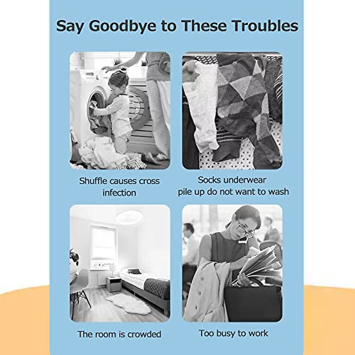 Matybobe Portable Washing Machine, Foldable Mini Washer with Forward and Reverse Pulsator Elution Dual Purpose, for Baby Clothes, Underwear or Small Items, Apartment Dorm, Camping, Travelling, Blue