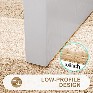 Kitinjoy Indoor Door Mat, 36x24 Non-Slip Absorbent Dirt Trapper Entrance Mat, Low-Profile Washable Inside Floor Mat, Sturdy Soft Entry Doormats for Entryway, Beige