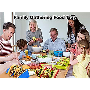 Taco Holder Set, 12 Pack/24 Pack Large Colorful Taco Tray, Taco Stand Each Can Hold 2 or 3 Tacos, Food Grade PP Material, Taco Tray Holder, Tacos Holder for Party, Dishwasher and Microwave(12 Pack)