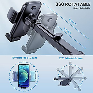 Phone Mount for Car Phone Mount [Military-Grade Super Suction] Phone Holder Car Mount for iPhone Automobile Cell Phone Accessories For Dashboard Windshield Air Vent Fit All iPhone Android Smartphones