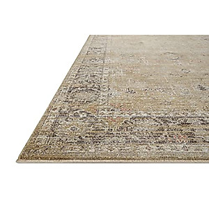 Magnolia Home by Joanna Gaines x Loloi Millie Collection MIE-03 Gold / Charcoal 2'-3" x 3'-10" Accent Rug