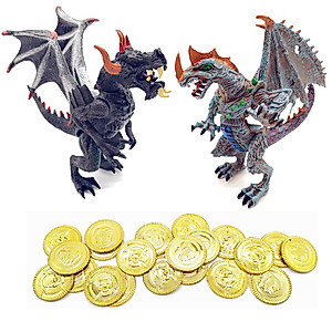 Guaishou Ancient Dragon Knight 4pcs Action Figure with Gold Coin 20PCS