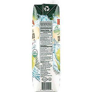 Iberia 100% Pure Organic Coconut Water, 1 Liter , 33.8 Fl Oz (Pack of 3)