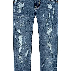 Levi's Boys' 510 Skinny Fit Destructed Jeans, Paper Shredder, 12
