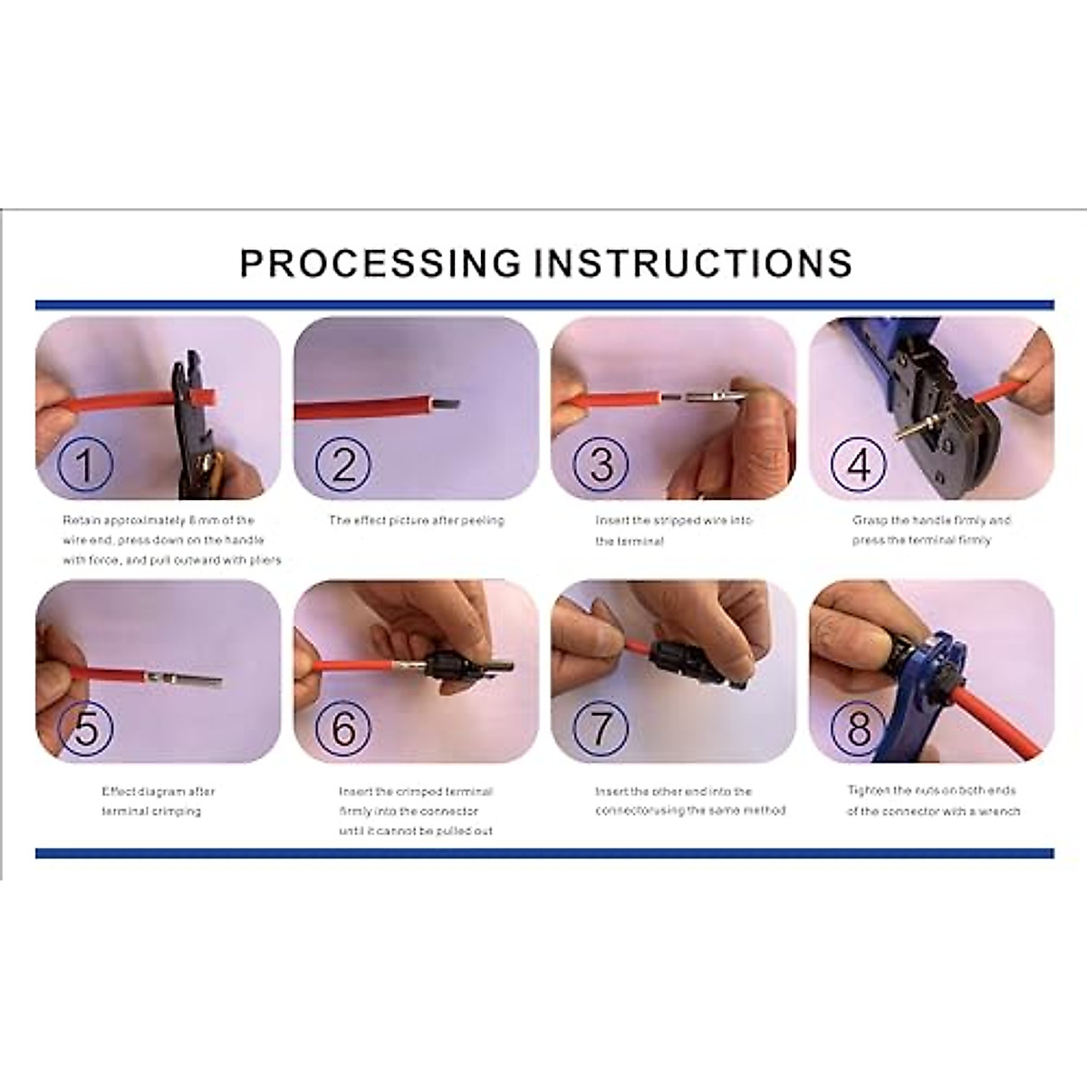 WBGADAM 20FT 10AWG Solar Extension Cable， and 1 Pair of Solar Y Branch Parallel Connectors, Included Extra Free Pair of Connectors, (20Feet Red + 20Feet Black) Connector Kit Made of Pure Copper