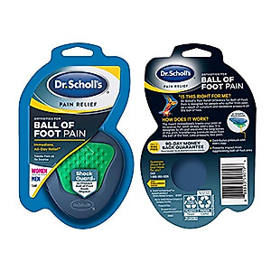 Dr. Scholl's BALL OF FOOT Pain Relief Orthotics (One Size) // Clinically Proven Immediate and All-Day Relief of Ball-of-Foot Pain by Lifting and Reducing Pressure on Metatarsal Bones