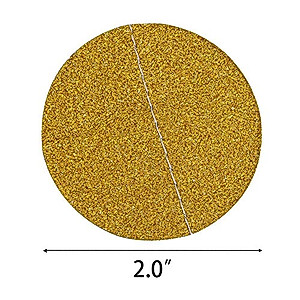 SS Cohen 4 Packs 52 Feet Gold Circle Dots Glitter Paper Garland Party Decorative Paper Circle Dots Hanging String for Birthday Wedding