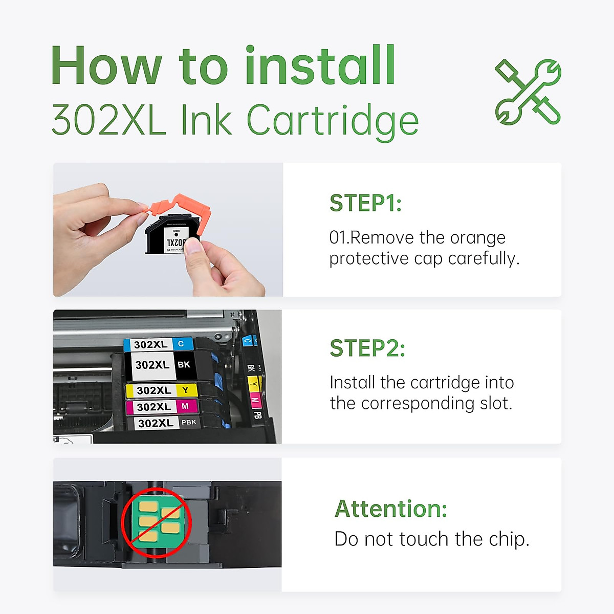 LEMERO Remanufactured Ink Cartridge Replacement for Epson 302 302XL 302 XL to use with Expression Premium XP6100 XP-6100 XP6000 XP-6000 Printer ( Black, 2 Pack )