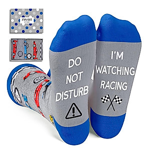 Zmart Gifts For Car Lovers, Funny Racing Car Gifts, Drag Racing Gifts For Men, Vintage Cool Old Race Car Socks For Men Stocking Stuffers