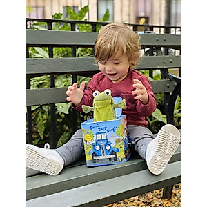 YOTTOY Contemporary Collection | Little Blue Truck Jack-in-The-Box Infant Plush Toy with Music