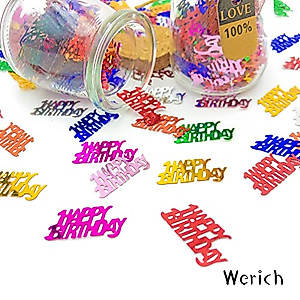 Birthday Confetti Metallic Foil Table Decor Happy Birthday Words Letters Confetti for Birthday Party Birthday for Party Decorations