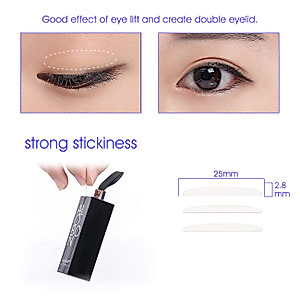168Pairs Ultra Invisible Two-sided Sticky Double Eyelid Tapes Stickers for Heavy Saggy Droopy Hooded Eyelids, Medical Fiber Self-adhesive Strips, Instant Eyelid Lift Without Surgery