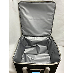 Home to Road Cater-Reusable Grocery Bags with Zippered Top-Large Insulated Hot Cold Food Delivery Bag with Drink Holder- Leak Proof Heavy Duty Groceries Cater Delivery Lunch Shopping Professional