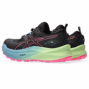 ASICS Women's Trabuco Max 2 Running Shoes, 8, Black/HOT Pink