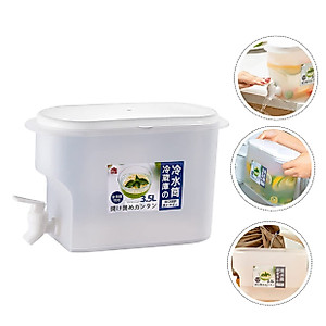 Homoyoyo 1pc Refrigerator Cold Kettle Glass Water Bottles for Fridge Beverage Container for Fridge Water Jug Beverage Refrigerators Lemonade Tea Dispenser Container Water Bottle for Kitchen