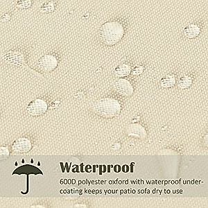 COSFLY Patio Furniture Covers Waterproof, Outdoor 3-Seater Sofa Cover Heavy Duty Fits up to 79W x 38D x 35H inches