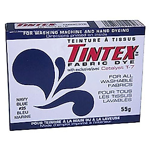 Lot of 1 Tintex Brand Navy Blue Fabric Dye 25