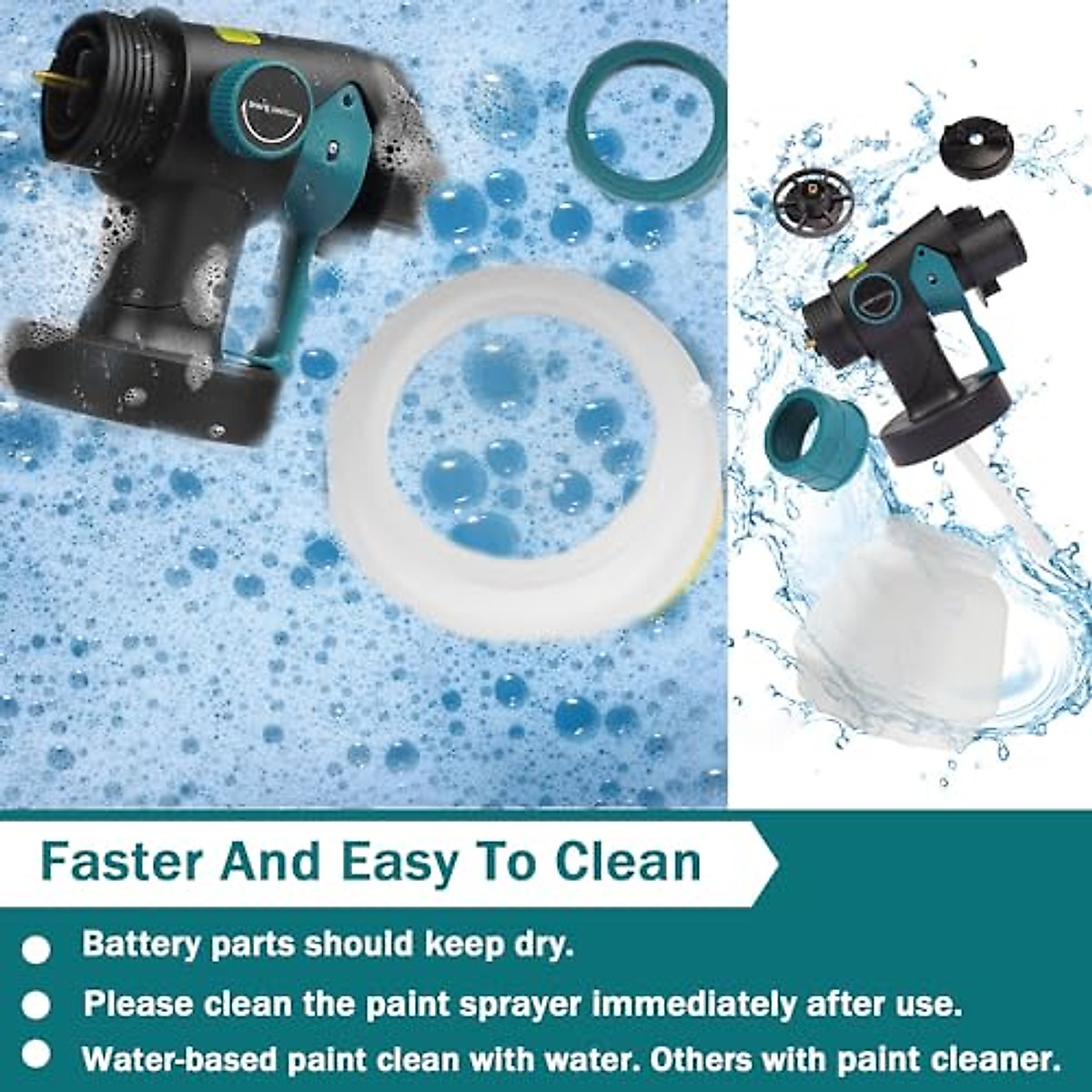 TAIRDA Cordless Paint Sprayer for MAKITA 18V Battery, Handheld HVLP Paint Sprayer with 1000ML Container, Electric Paint Sprayer for Painting Ceiling, Fence, Cabinets, Walls(Battery NOT Included)