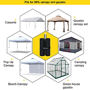 MASTERCANOPY Heavy Duty Weight Sandbags for Pop Up Canopy Tents (Black)