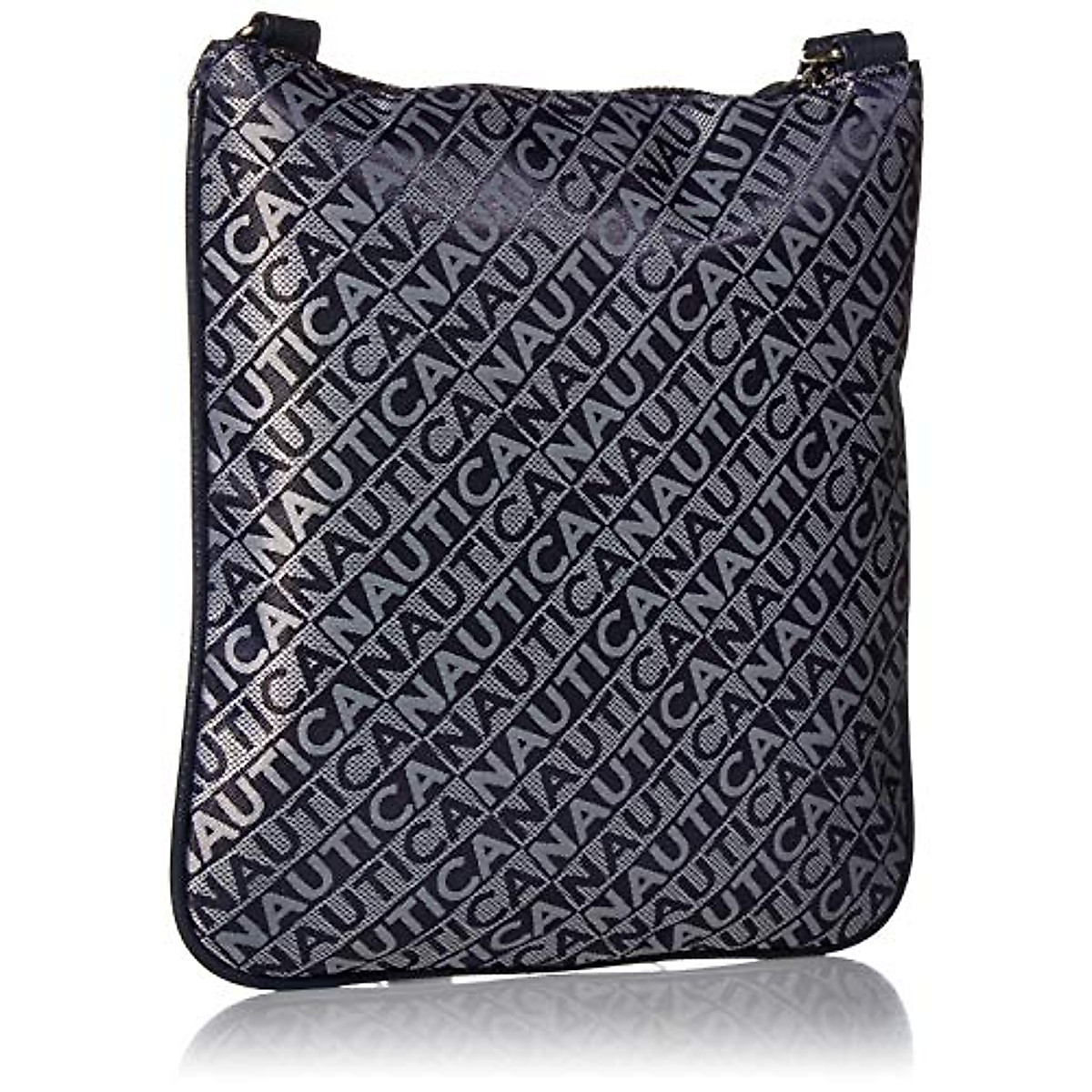 Nautica womens Lakeside Signature Jaquard North South Crossbody Bag Cross Body, Indigo, One Size US