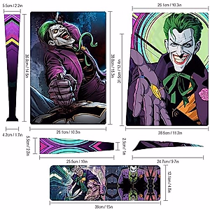 Skins Standard for PS5 Disk Edition Console and Controller Anime Wrap,Compatible with Playstation 5,Easy to Paste Style M