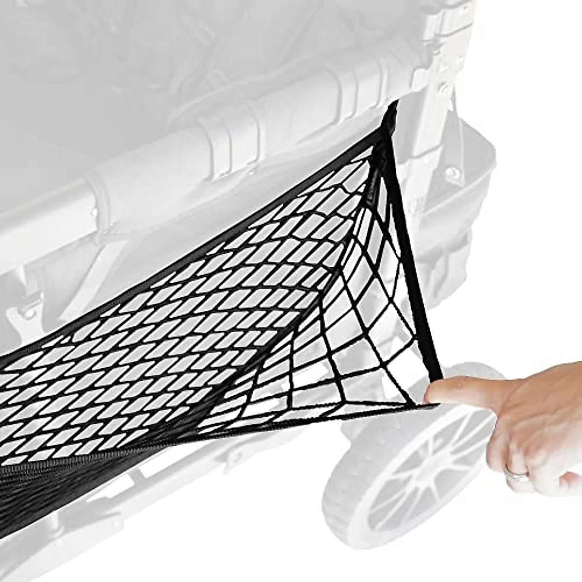 WONDERFOLD Heavy Duty Stroller Wagon Cargo Net for Extra Storage Space Featuring Super Stretchable Netting and Large Storage Capacity Pocket (Compatible with All W-Series Models) for Truck