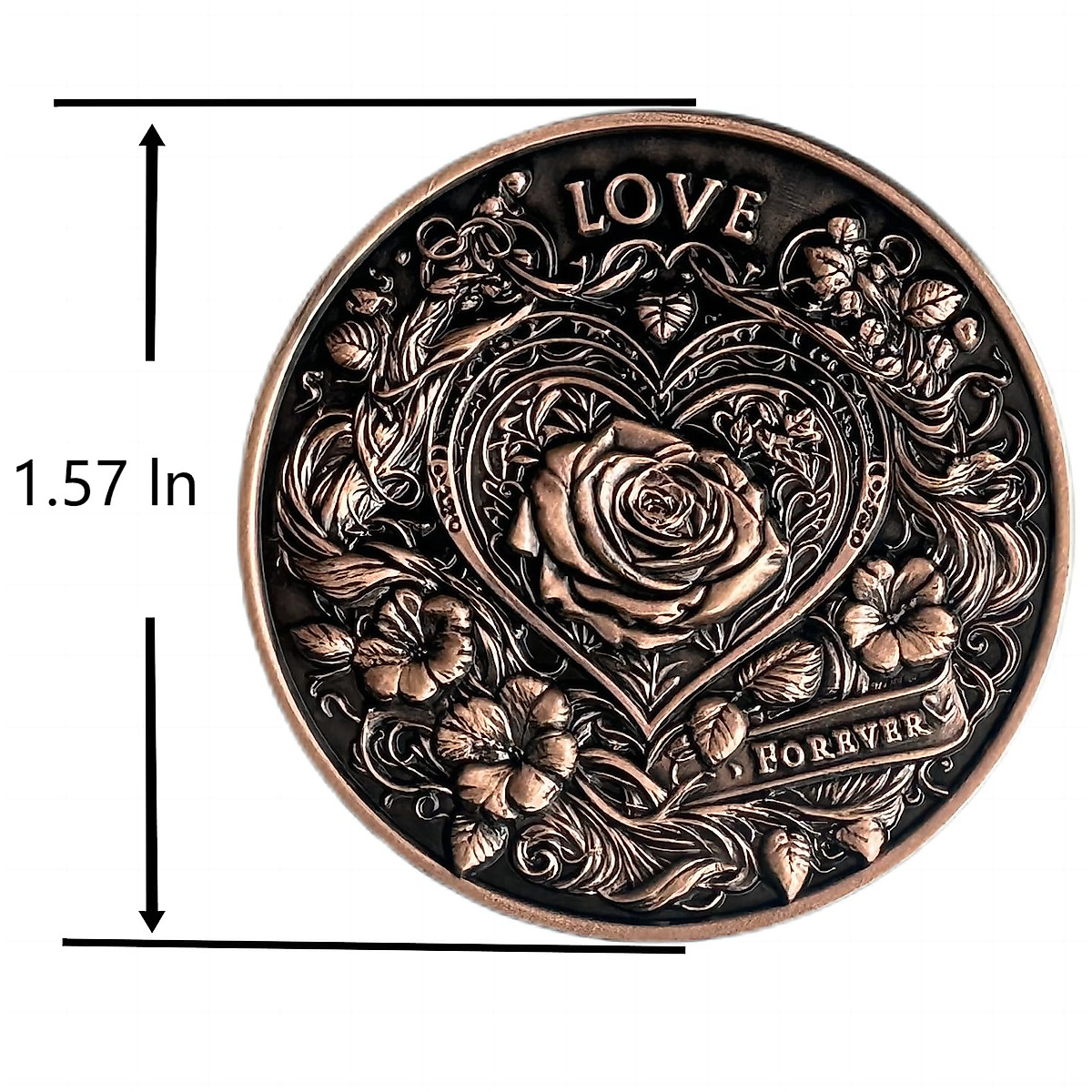 ZSALSTING - Love Coin Collection Challenge Coin: Unique Memento and Pocket Token Gift to Inspire and Make Him/Her Lucky - Perfect Commemorative Gift to Show Your Love and Appreciation-ZSALSTING
