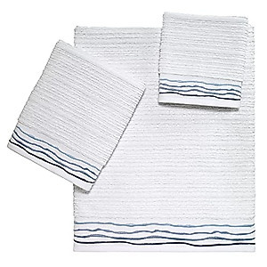 Avanti Linens Ripple Collection, Washcloth, Blue
