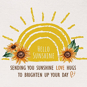 GLORIEROO Sunflower Birthday Teacher Mothers Gifts for Women Friends Sister Large Personalized Reusable Canvas Tote Bag with Shoulder Strap