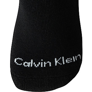 Calvin Klein Women's Socks - Cushion Athletic Crew Socks (6 Pack), Size 4-10, Pure Black