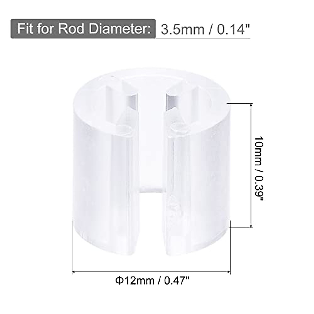 MECCANIXITY Clothes Hanger Marker Blank Fit 3.5mm Rod for Garment Color Coding Clear Count 300