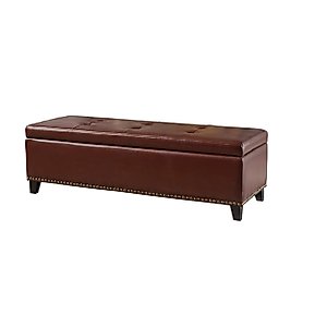 Christopher Knight Home Gavin Storage Ottoman, Foggy Brown