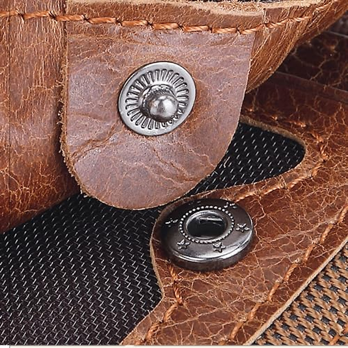 Genuine Leather Elegant Wallet, Unisex,Double exterior zipper coins,internal zip,1 x 4 x 4.7 inches,Slots for identification and several cards,closing and opening button,Elegant black gift box (Brown)