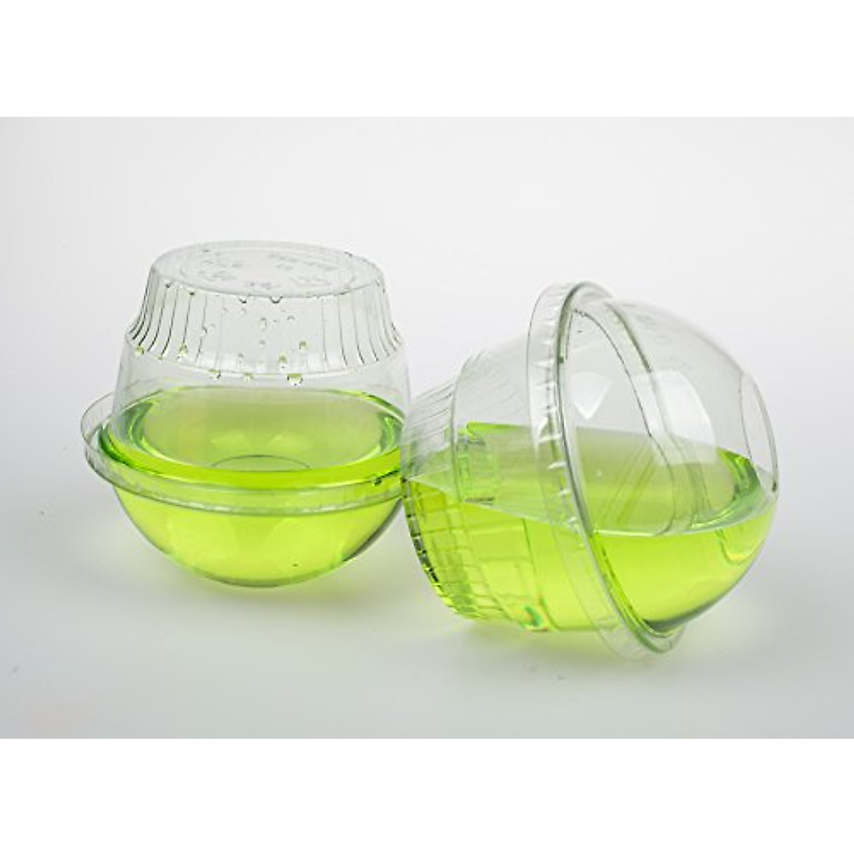 Golden Apple, 8oz-25sets Clear Plastic Cups for Ice Cream, Dessert Cups,Snack Bowl with Dome lids no Hole