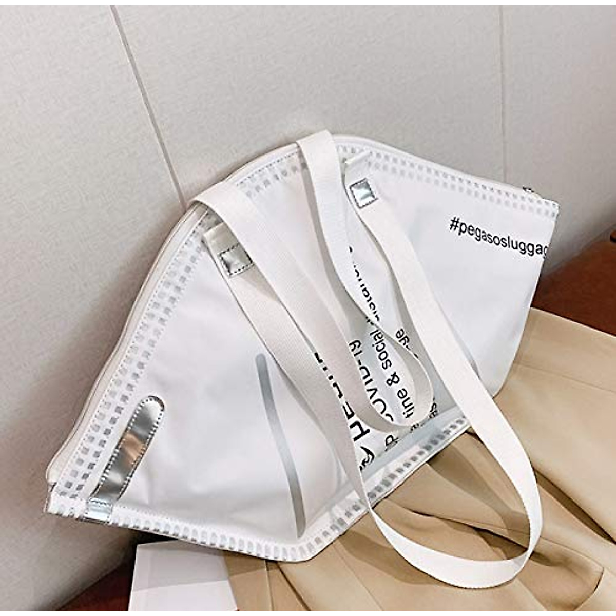 QZUnique Women's Mask Shaped Handbag Large Capacity Tote Bag Eco-friendly Shopping Shoulder Bags