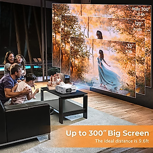 VIDOKA Native 1080P Projector with WiFi and Bluetooth, 8000L Full HD Projector for Home Outdoor Movie, Support 4K and Video Zoom,Sleep Timer, Compatible w/ TV Stick/iPhone/iPad/Laptop/PC/Smartphone