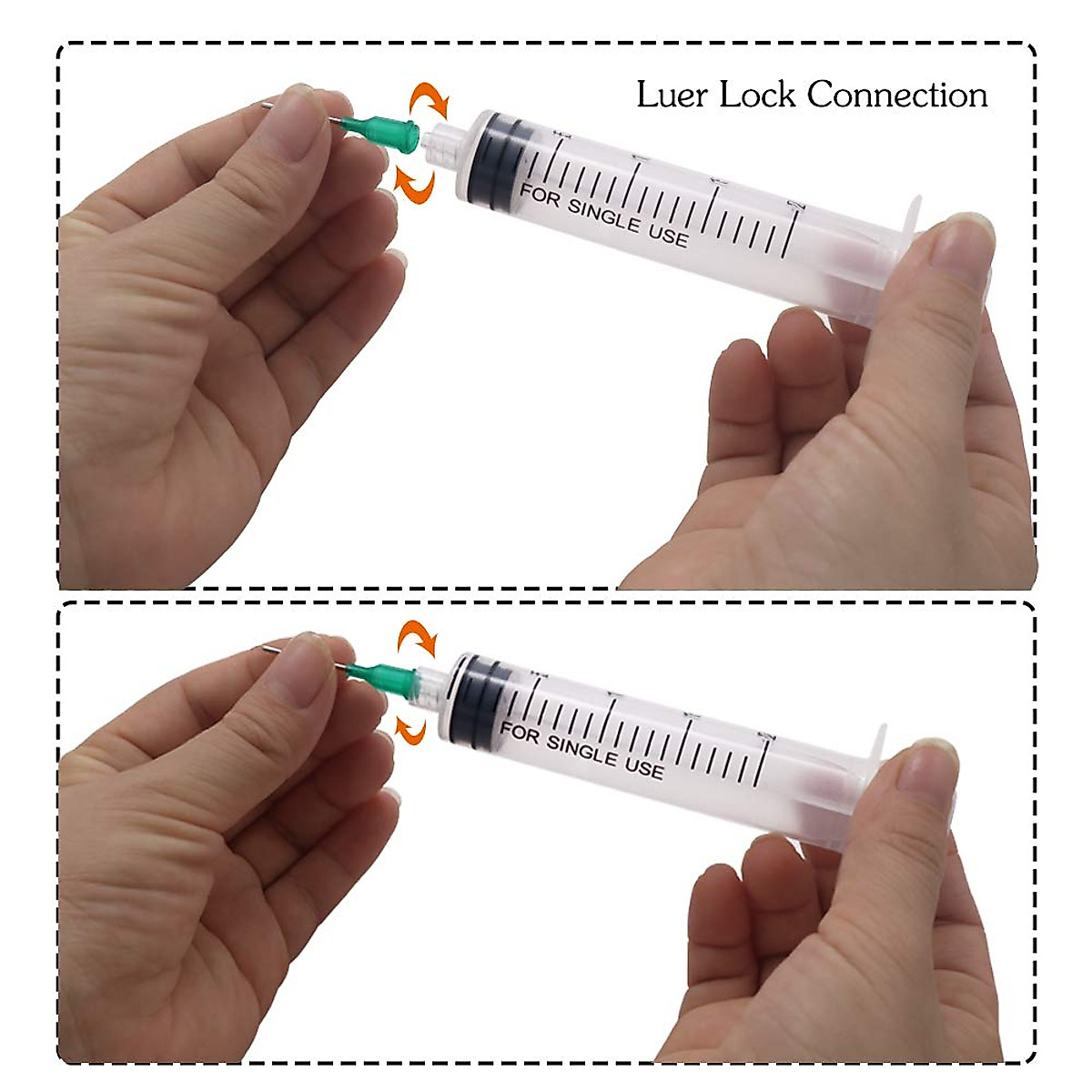 Shintop 20ml Syringe with 18G 1/2 Inch Blunt Tip Needles, Syringe Caps for Experiments, Industrial Use (12 Pack)