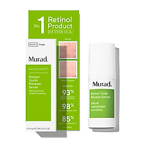 Murad Retinol Youth Renewal Serum - Resurgence Smooths Lines and Wrinkles on Face and Neck - Gentle Anti-Aging Hydrating Hyaluronic Acid Treatment Backed by Science, 0.33 Fl Oz