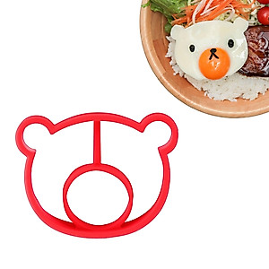 Egg Rings for Frying Eggs, Silicone Egg Molds, Egg Shaper, Pancake Molds, Bear Type