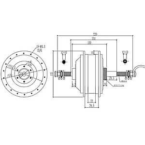 YIYIBYUS 20" Rear Wheel Conversion Kit, 36V 250W Electric Bicycle Conversion Kit E-Bike Tire Hub Motor Assembly Conversion Kit for Both V Brake and Disc Brake